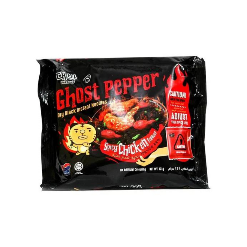 Daebak Ghost Pepper Dry Black Instant Noodles - With Spicy Chicken ...
